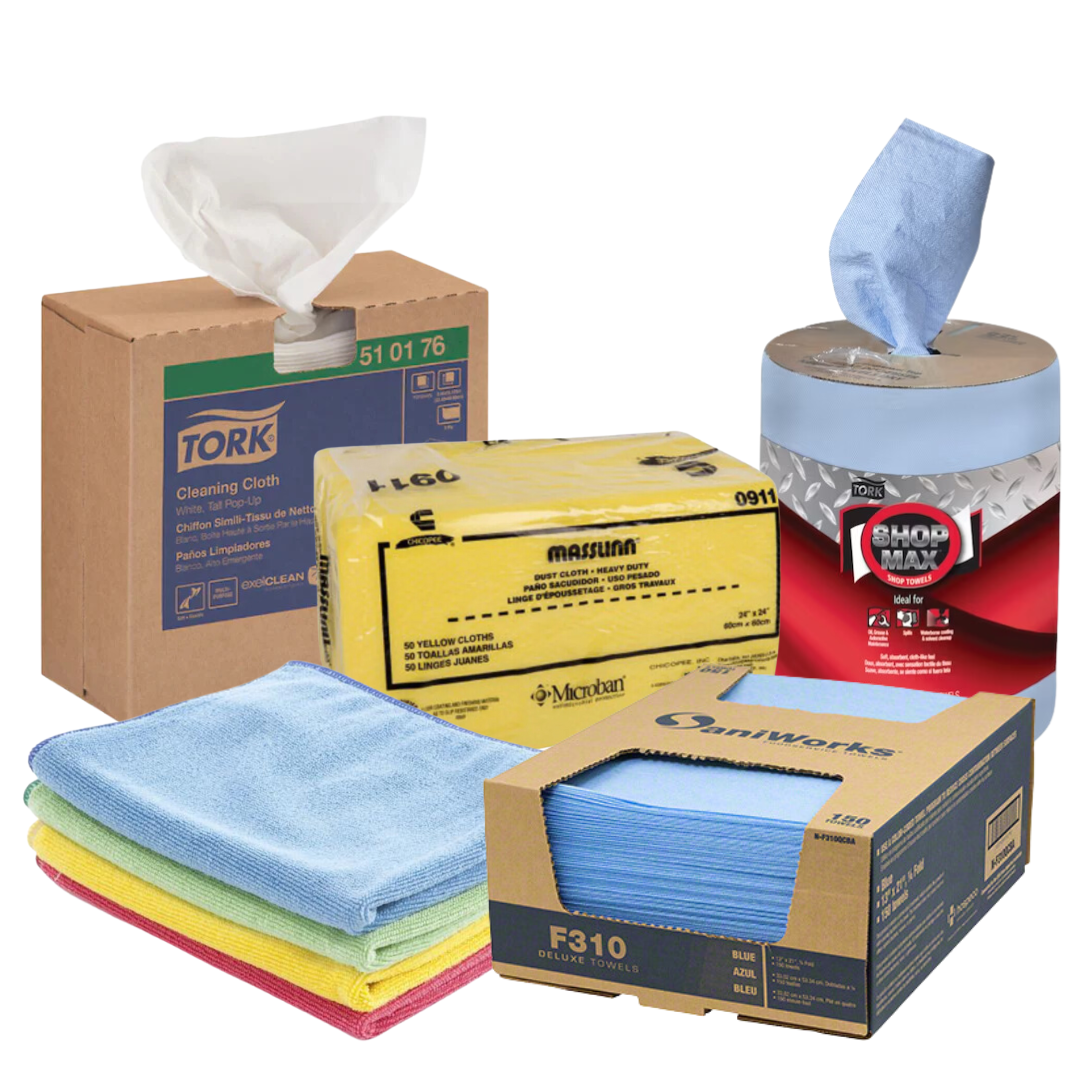 Chiffons de nettoyage et linge microfibre – SaniChoix
