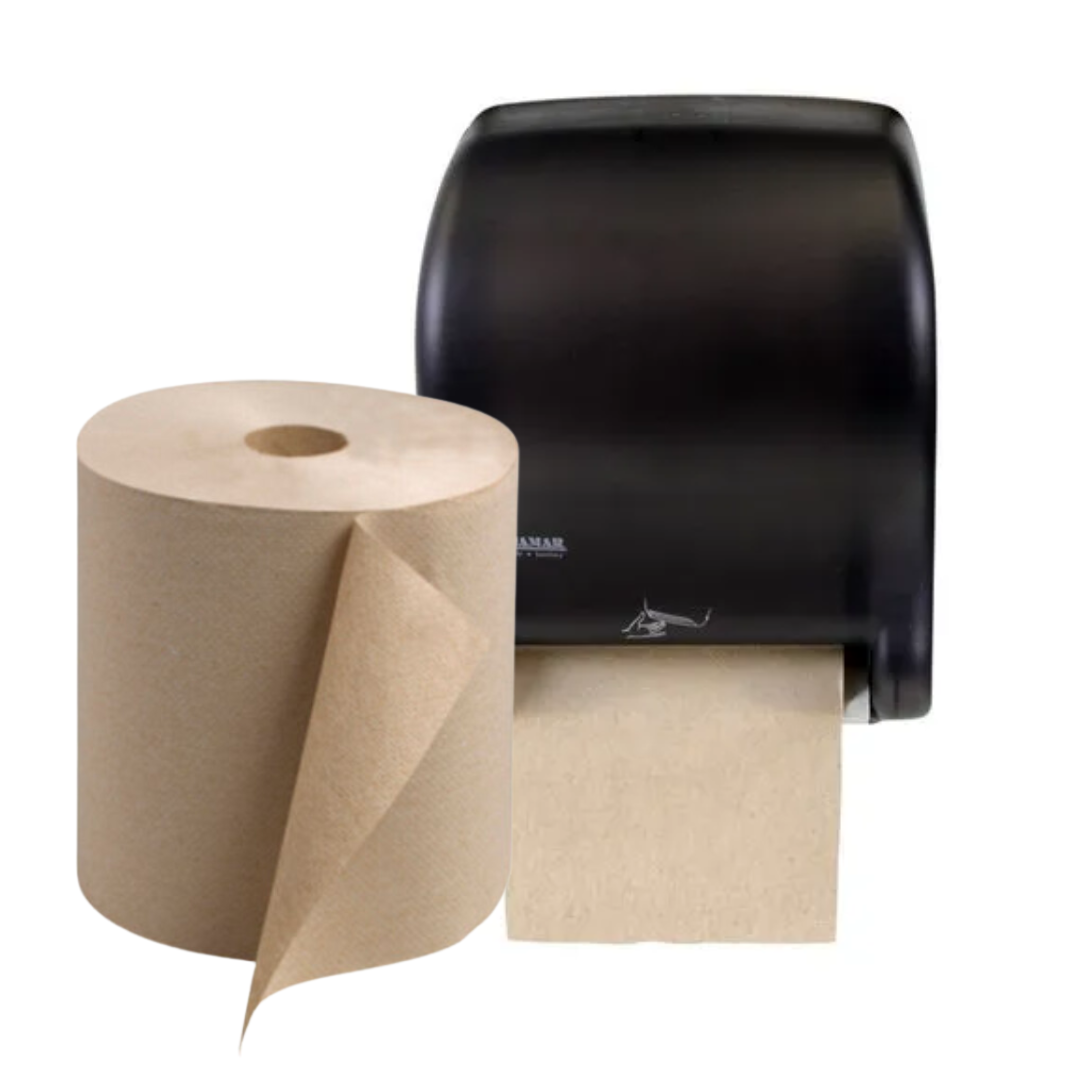 Papiers à main en rouleaux et distributeurs – SaniChoix